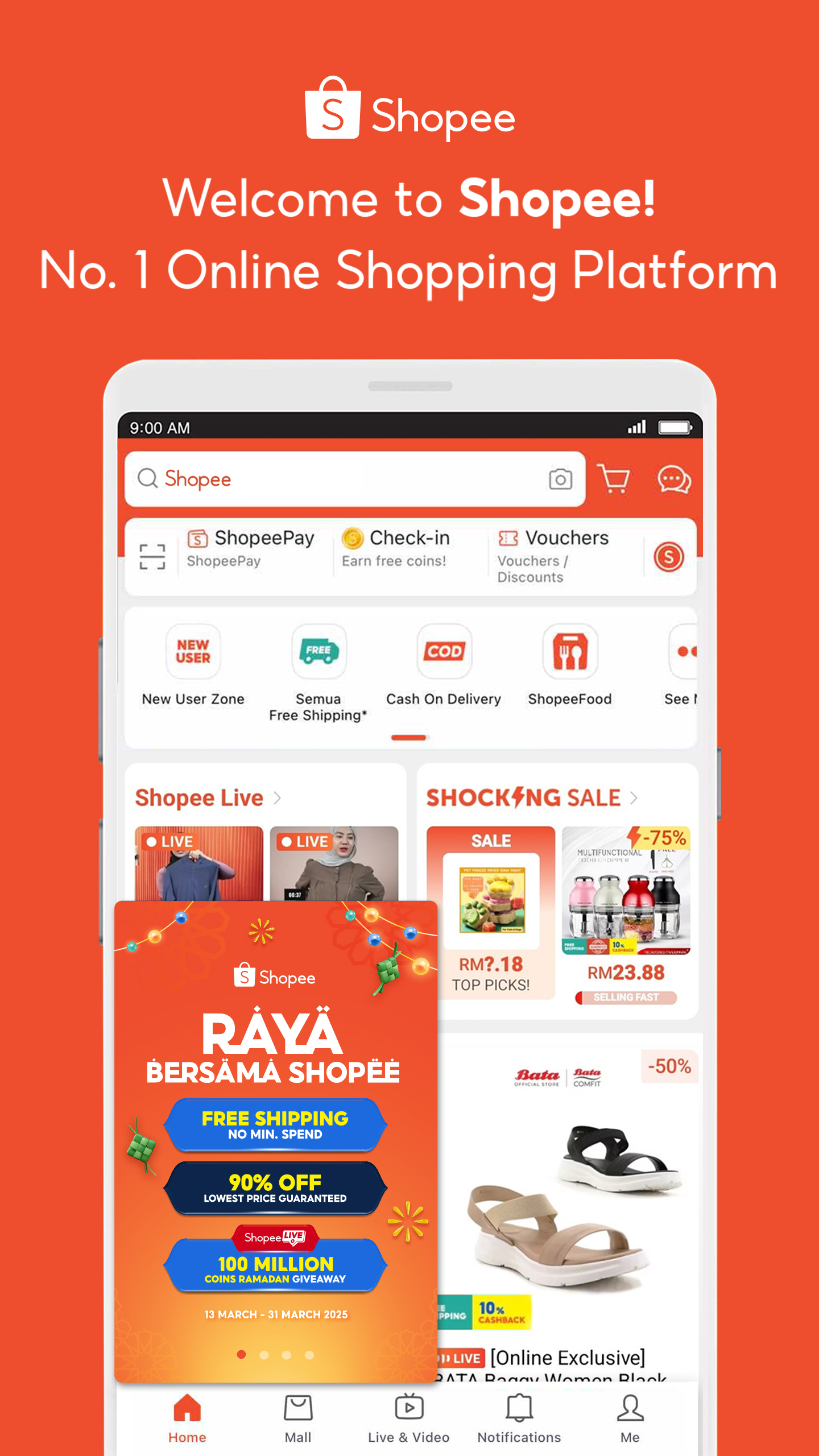 Shopee MY: No Shipping Fee 3.46.37 (120-640dpi) (Android 5.0+) APK ...