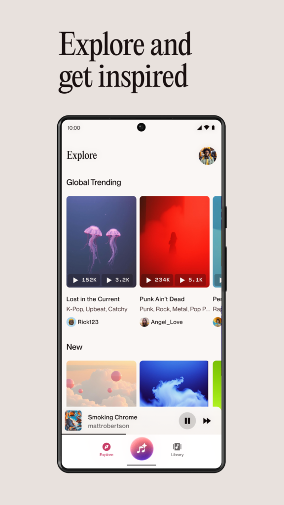 Suno - AI Music & Songs 1.7.4 (120-640dpi) APK Download by Suno, Inc - APKMirror