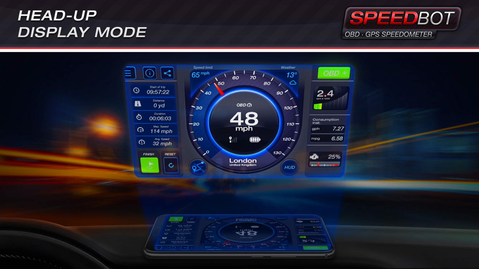 Speedbot. GPS/OBD2 Speedometer 3.5 APK Download by Radarbot Company ...