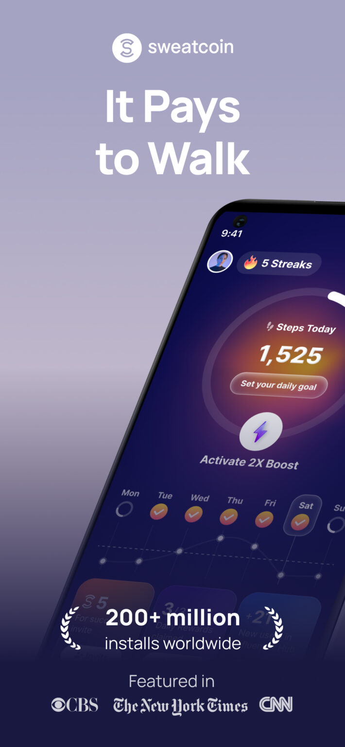Sweatcoin・Walking Step Counter 133.0 APK Download by Sweatco Ltd ...
