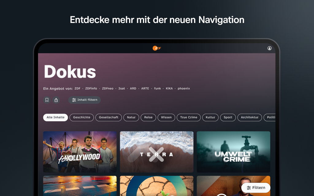 ZDFmediathek & Live TV (Amazon Appstore Fire TV and Tablet version) 6.2 ...