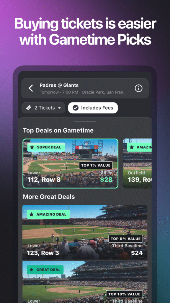 Gametime - Last Minute Tickets 2024.25.0 APK Download by Gametime ...