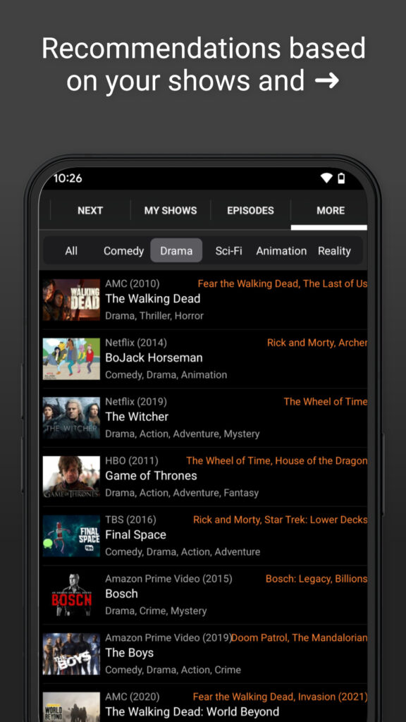Next Episode - Track TV Shows 4.6.8 (185) APK Download by Nikolay ...