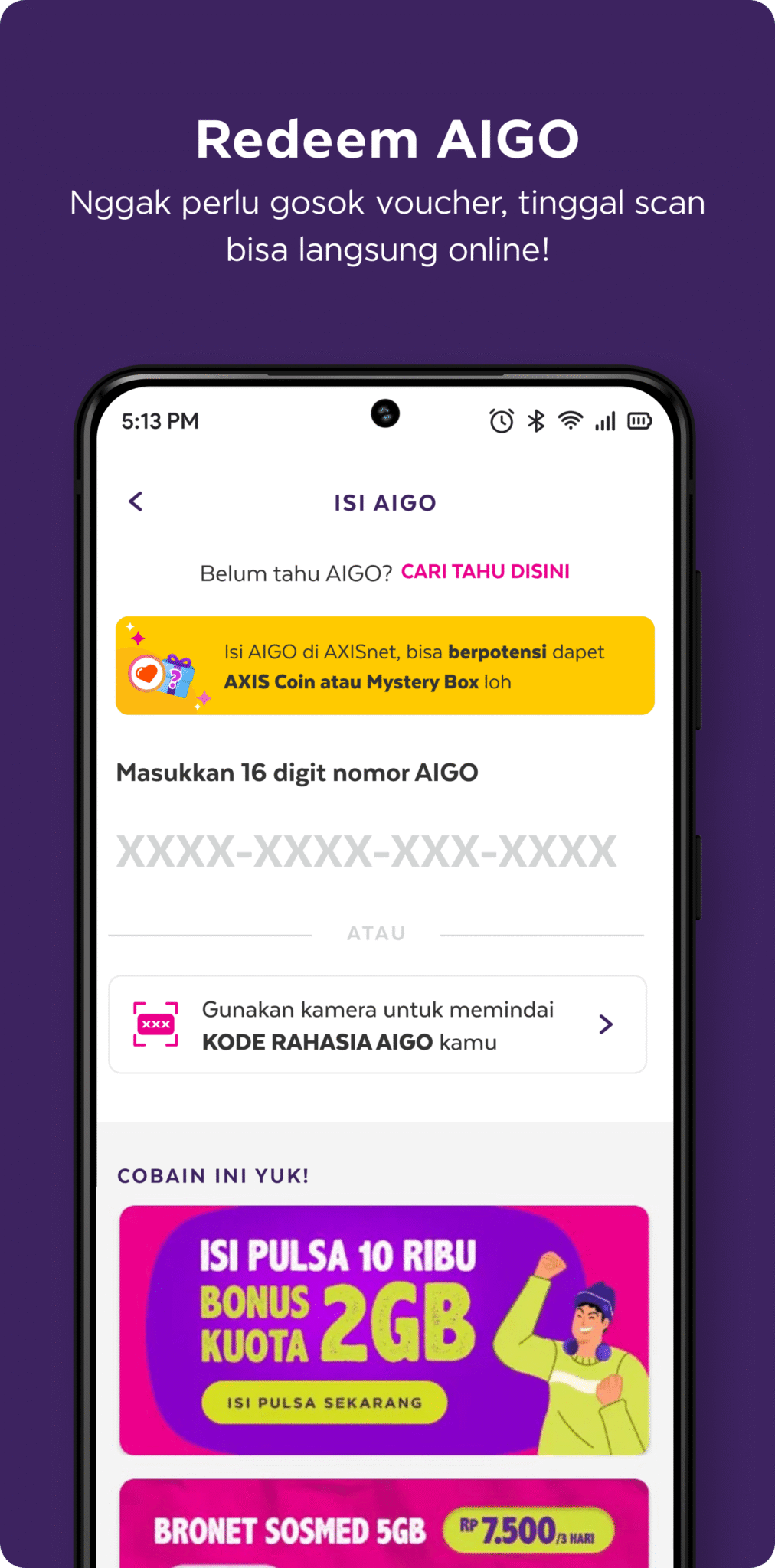 AXISnet Cek & Beli Kuota Data 9.20.0 (120-640dpi) (Android 5.0+) APK ...