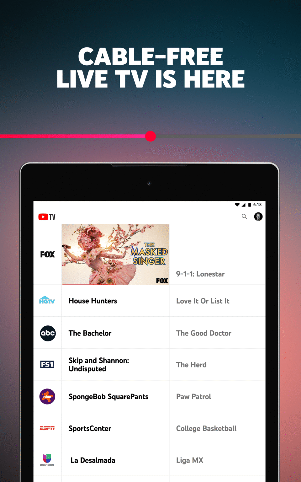 YouTube TV: Live TV & more 6.18.1 (arm64-v8a + arm-v7a) (nodpi ...
