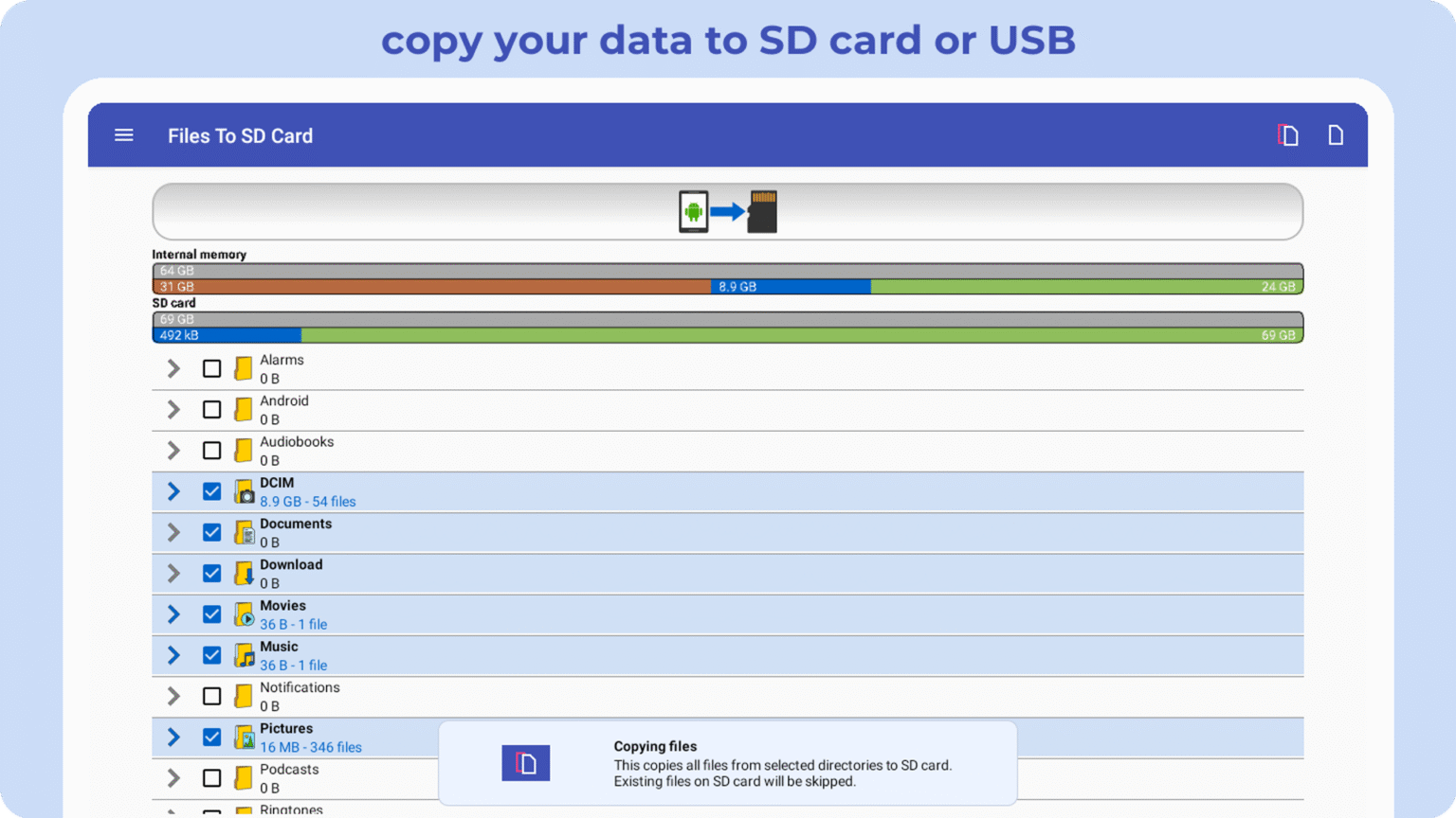 Files To SD Card or USB Drive 1.7009 APK Download by Michal Bukáček ...