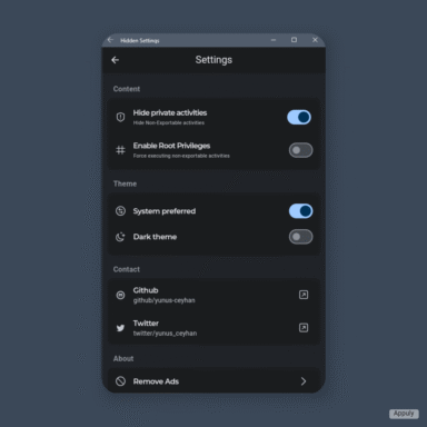 Download Hidden Settings APKs for Android - APKMirror