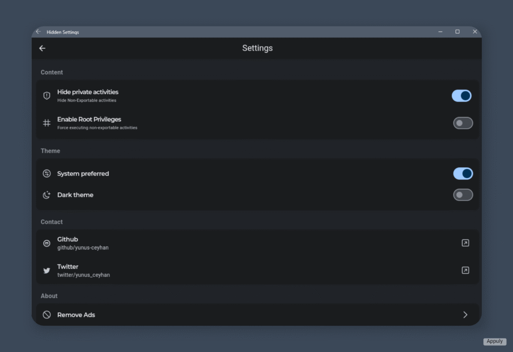 Download Hidden Settings APKs for Android - APKMirror