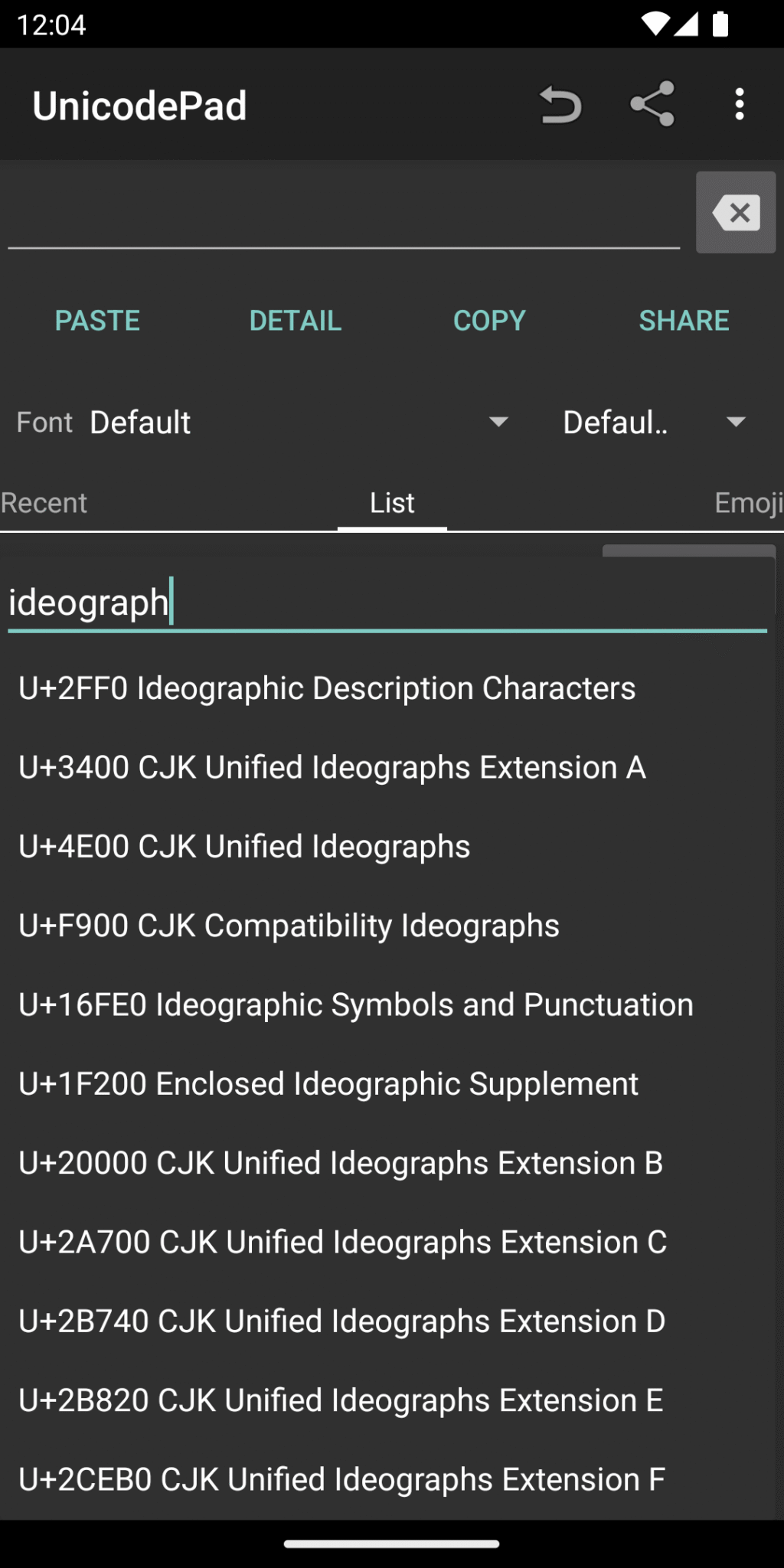 Unicode Pad (f-droid version) 2.18.1-fdroid APK Download by Ryosuke839 ...