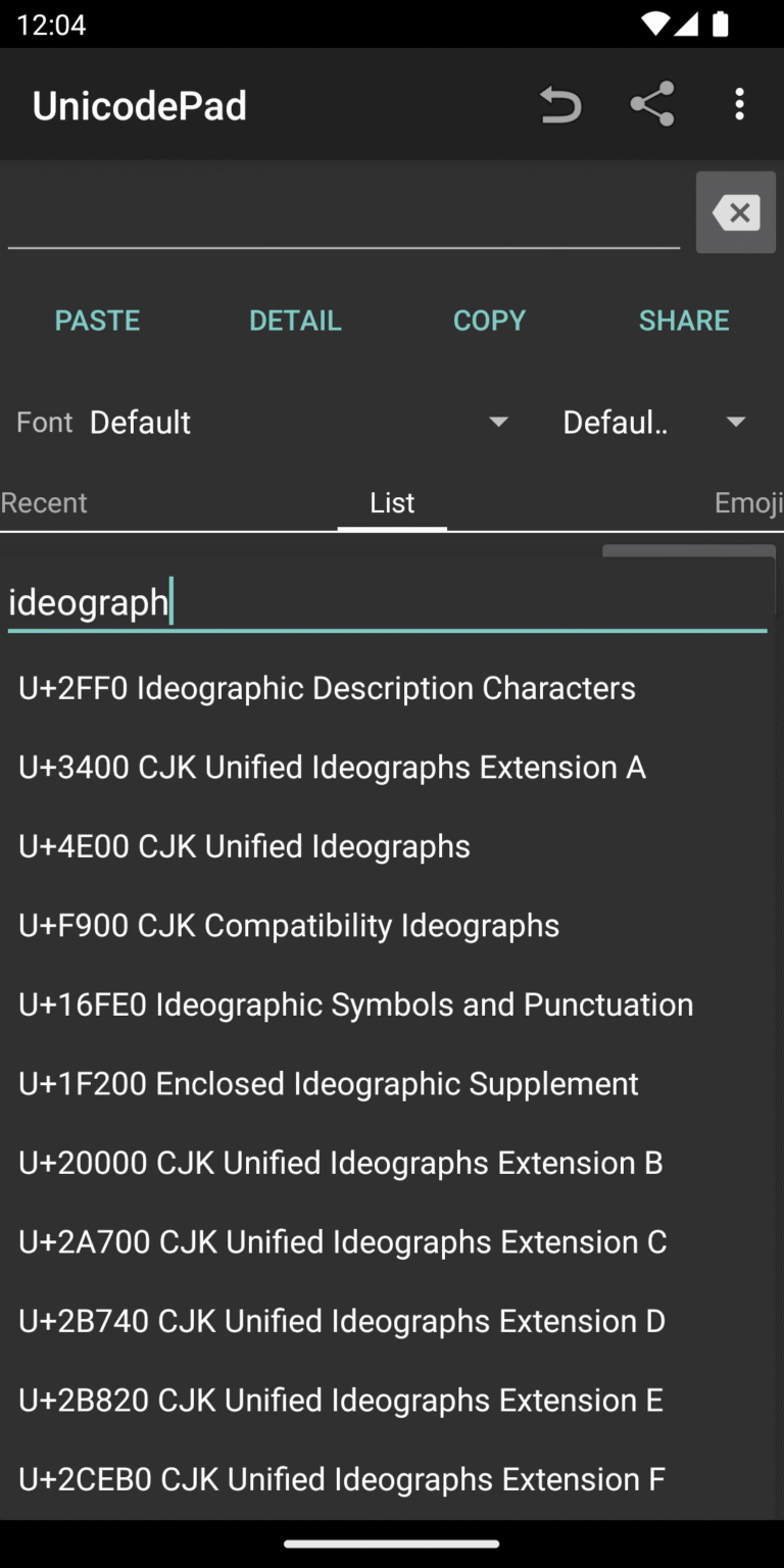 Unicode Pad (f-droid version) 2.18.0-fdroid APK Download by Ryosuke839 ...