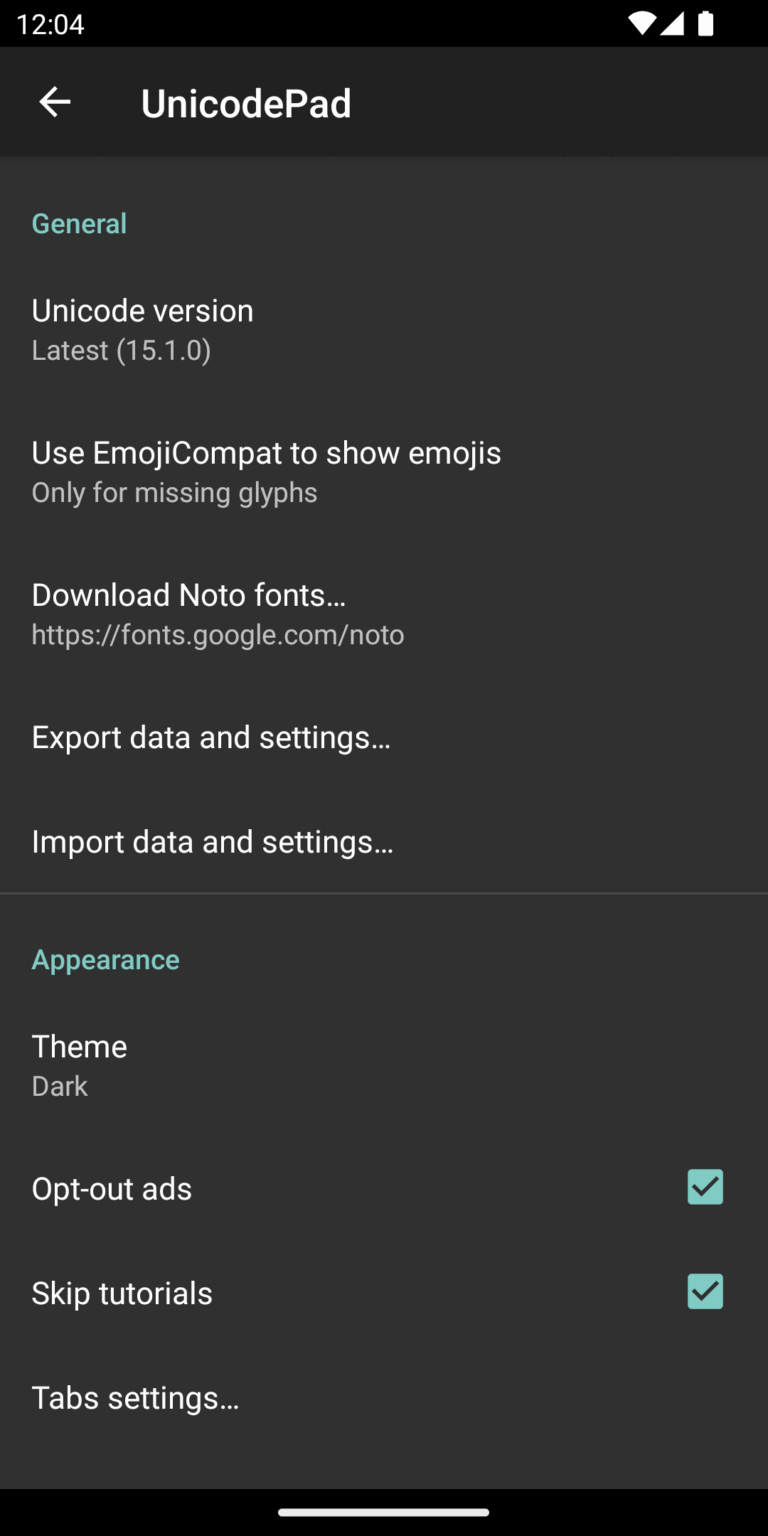 Unicode Pad (f-droid version) 2.18.0-fdroid APK Download by Ryosuke839 ...