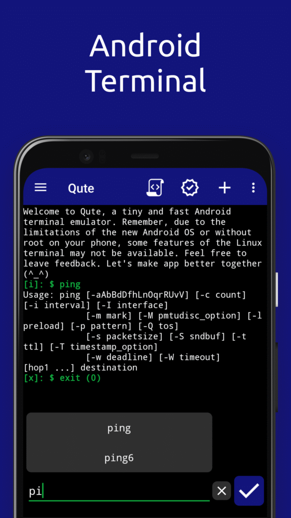 Qute: Terminal Emulator 3.14 (noarch) (nodpi) (Android 4.1+) APK ...