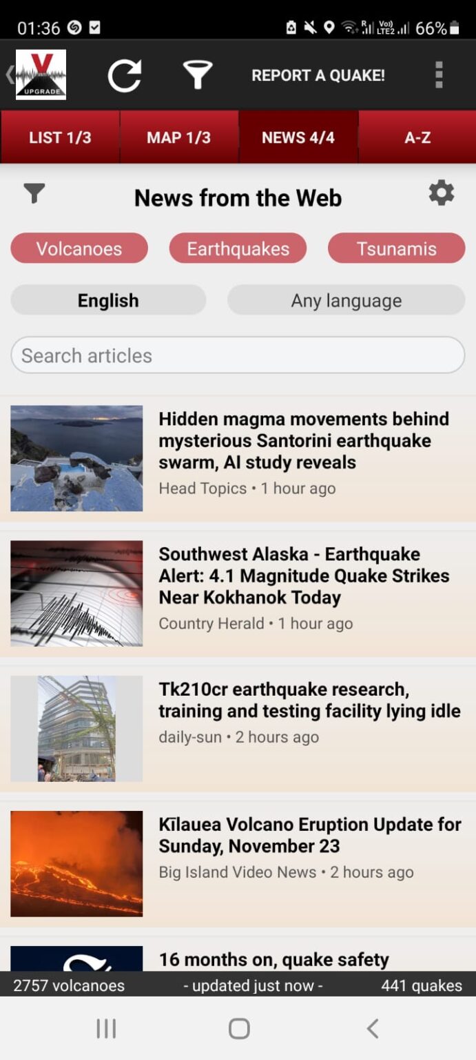Volcanoes & Earthquakes 2.20.2 APK Download by VolcanoDiscovery - APKMirror