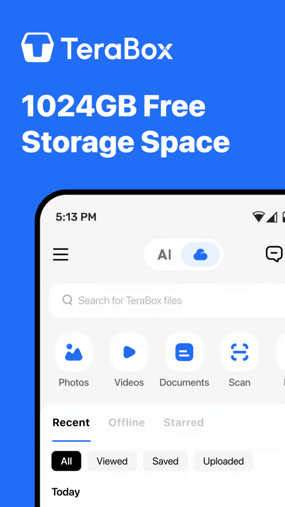 TeraBox: 1TB Cloud & AI Space 4.15.0 APK Download by Flextech Inc ...