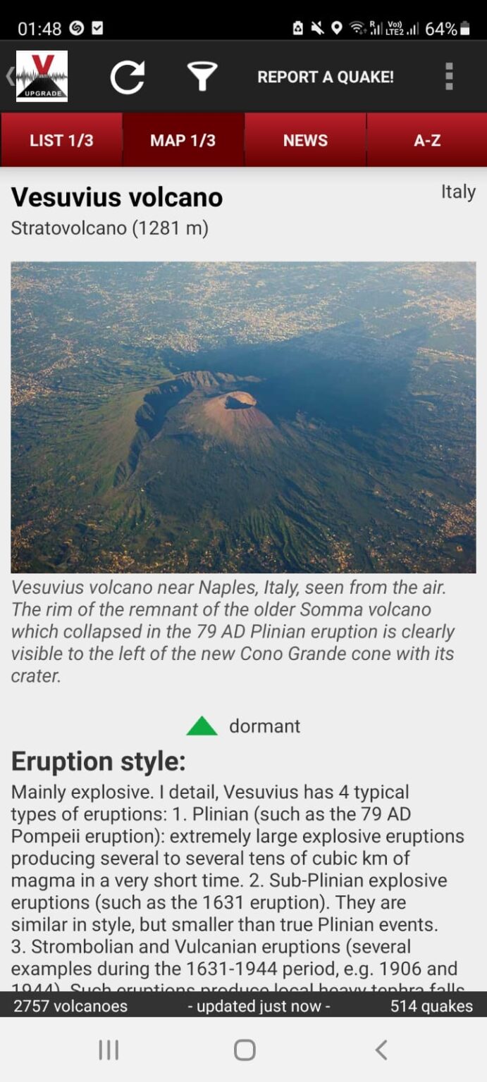 Volcanoes & Earthquakes 2.20.2 APK Download by VolcanoDiscovery - APKMirror