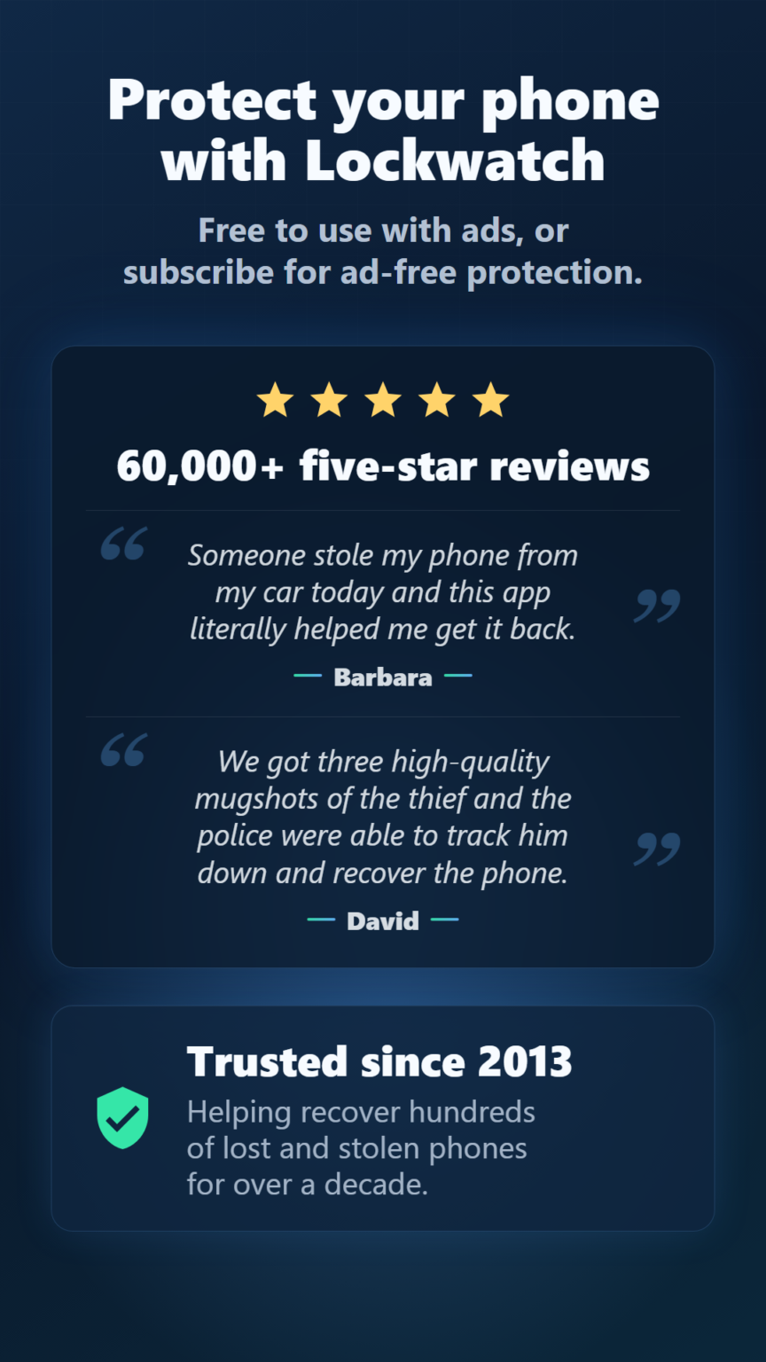 Lockwatch — Thief Catcher 9.0.0 APK Download by BlokeTech - APKMirror